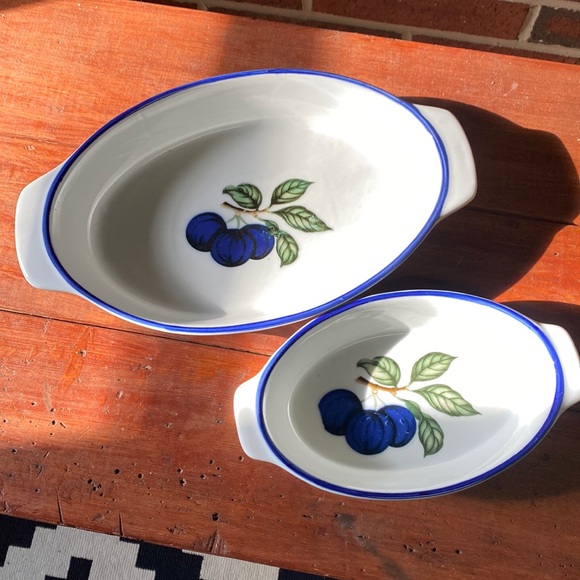 Kitchen | Vintage Blueberry Casserole Dishes 2 | Poshmark